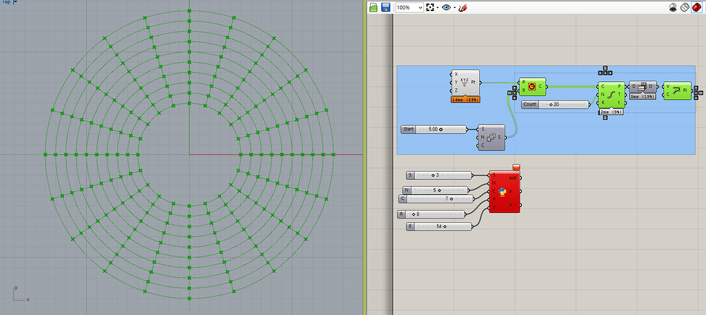 Create Circles, Divide and Connect Points from Gh to Py - Scripting - McNeel Forum