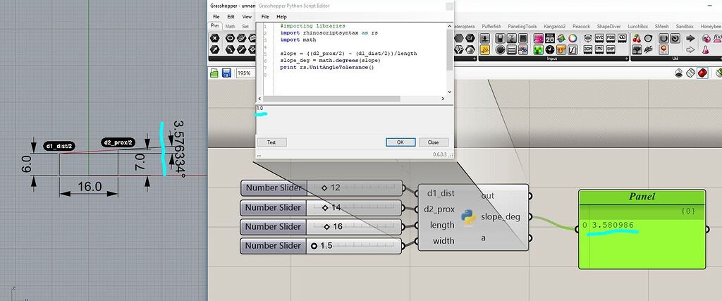 Angle tolerances in Python Script and Rhino do not match. How to ...
