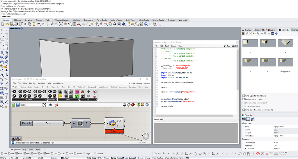 Display Pipeline problem - Scripting - McNeel Forum