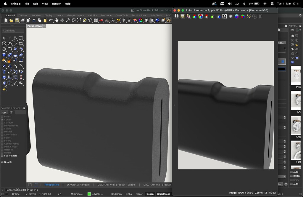 Bump map not rendering in raytraced mode - Rendering - McNeel Forum