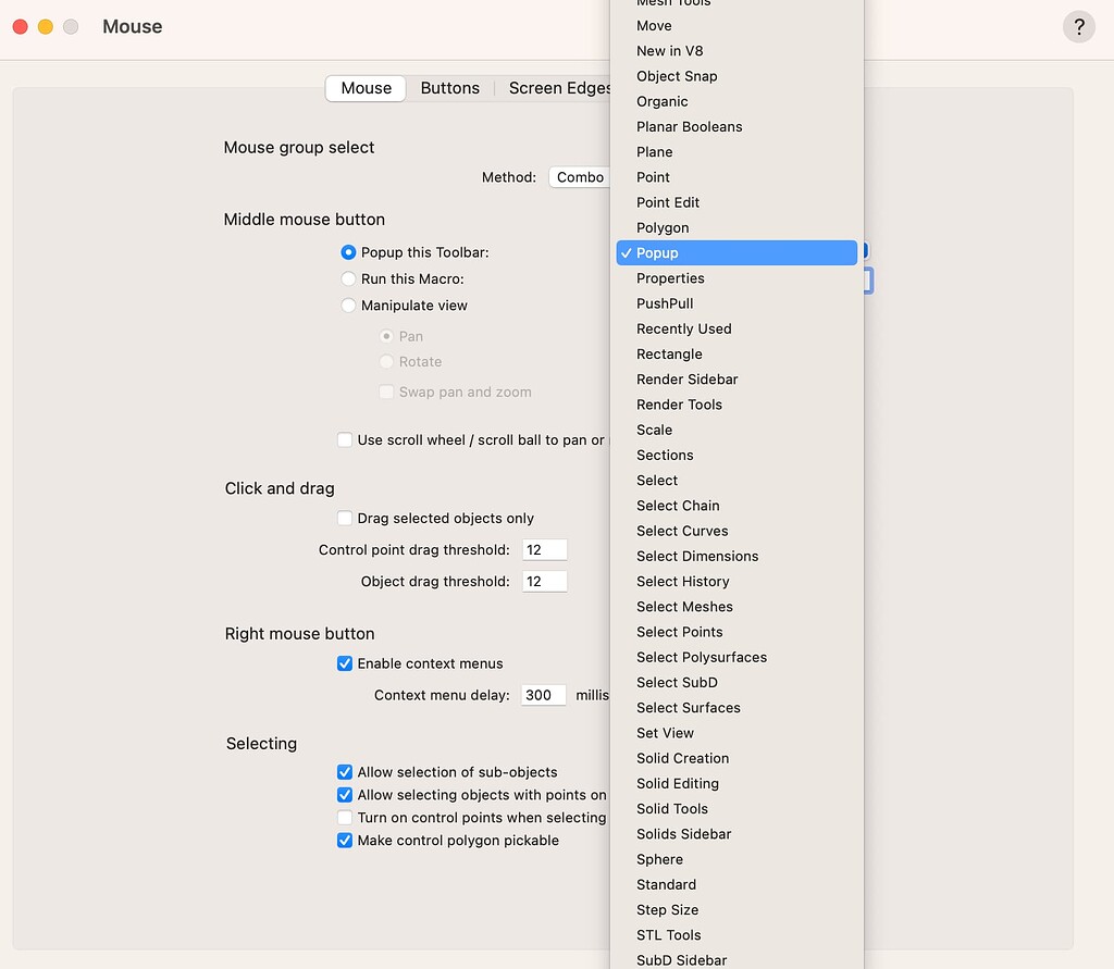 Mac Middle Mouse Popup - Mac - McNeel Forum
