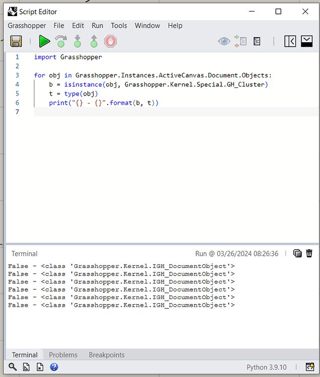 How to access Cluster objects' content with Python3 - Grasshopper - McNeel Forum