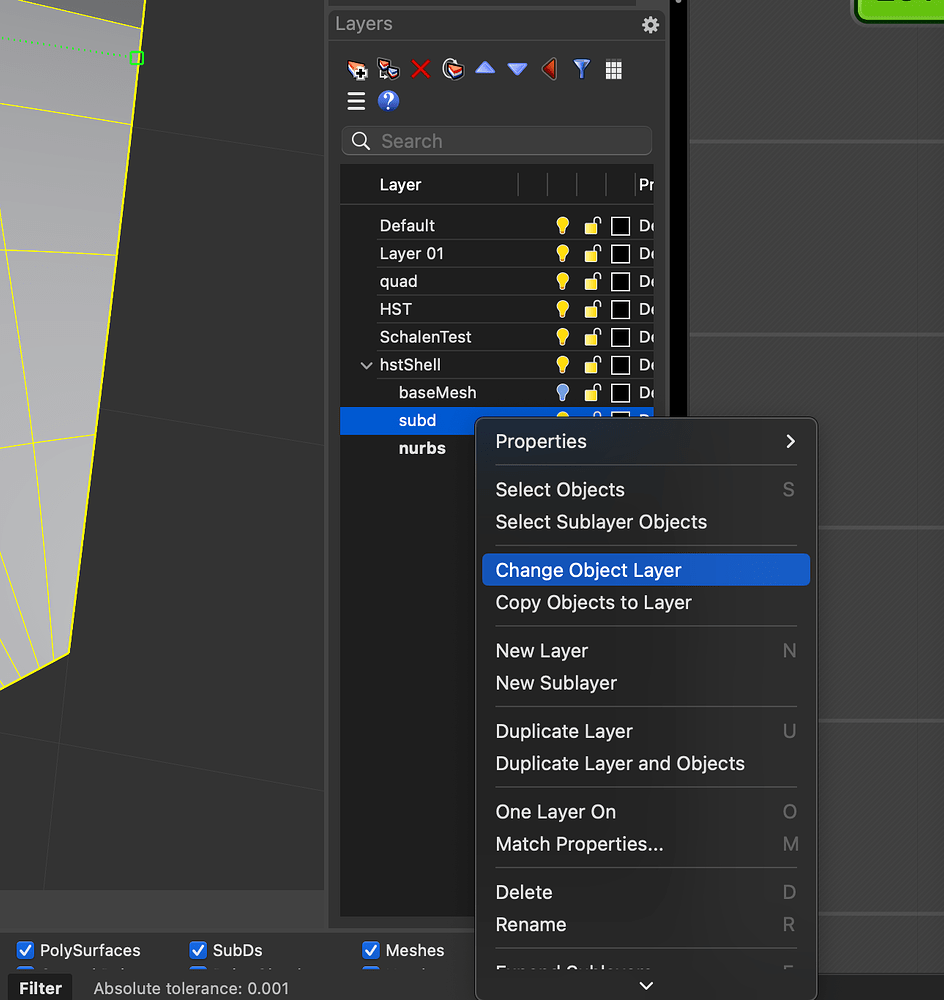 LayerPanel: Hotkeys, can they be edited? - Rhino - McNeel Forum
