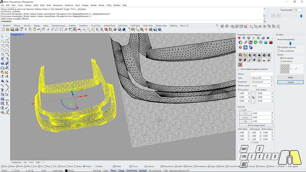 UV mapping widget bug - Rendering - McNeel Forum