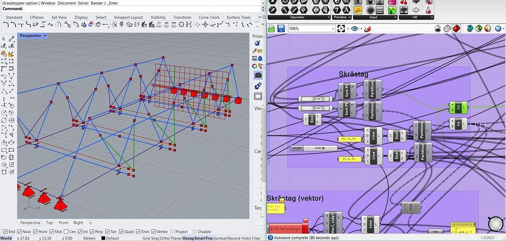 Connect line to a point on another line without splitting it into two parts - Grasshopper ...