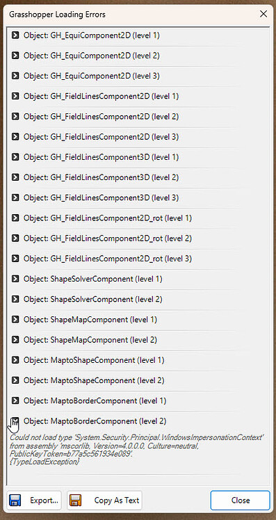 GH load errors on spanking new Rhino V8 install - Grasshopper - McNeel Forum