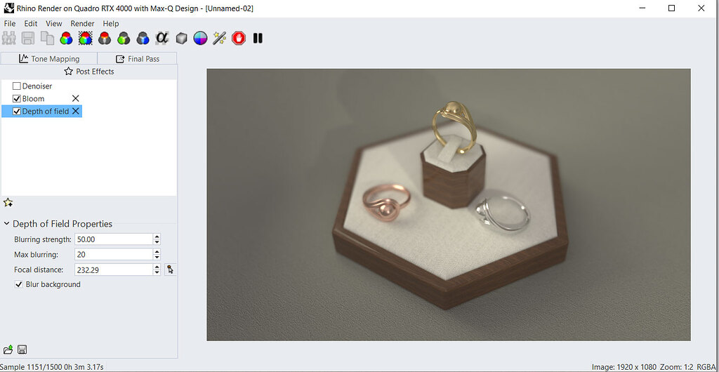 Depth of Field values no longer working - Rendering - McNeel Forum
