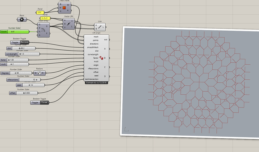 Grasshopper pattern - using loops, multiple problems to solve - Grasshopper - McNeel Forum