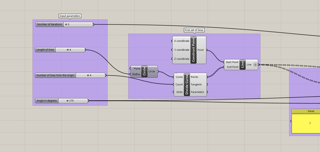 Grasshopper pattern - using loops, multiple problems to solve ...