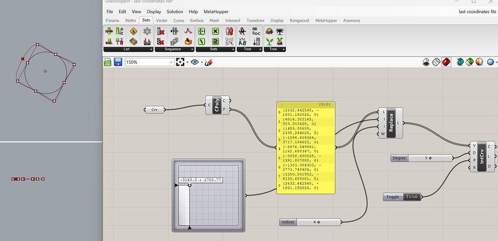 How to safe input coordinates after switching the index point ...
