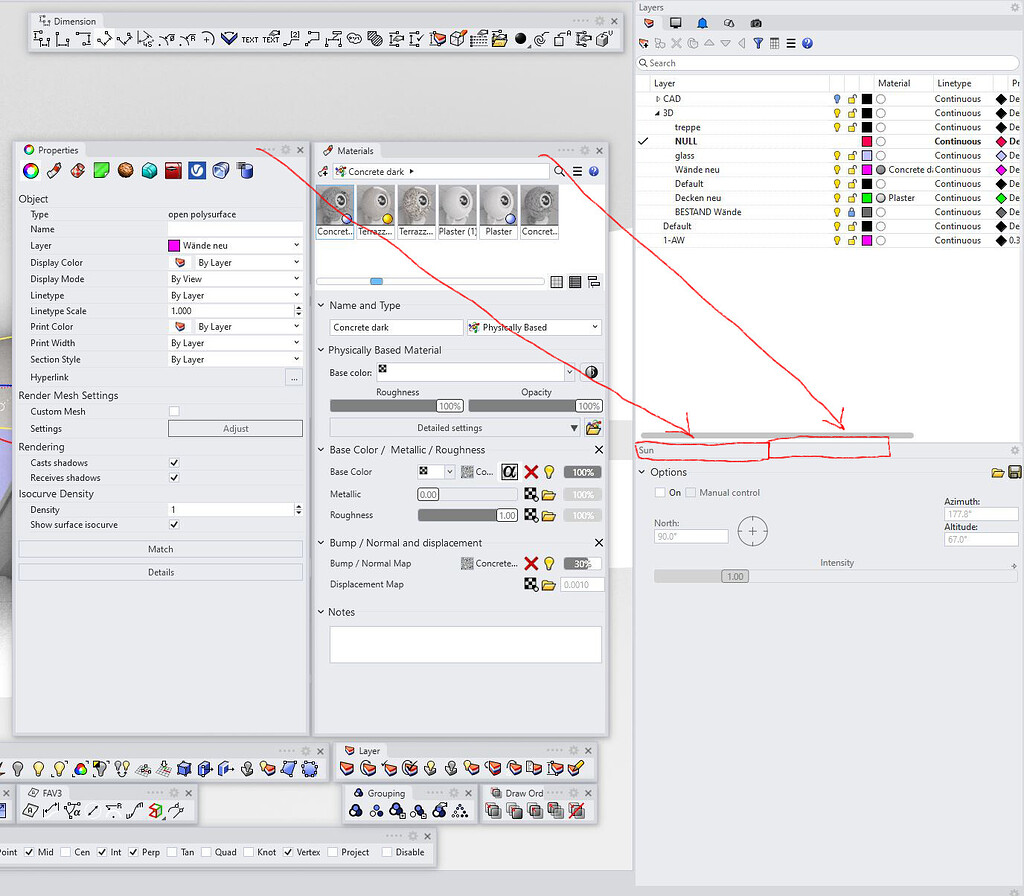 R8 - how to dock floating panels side by side under another panel? - Rhino - McNeel Forum