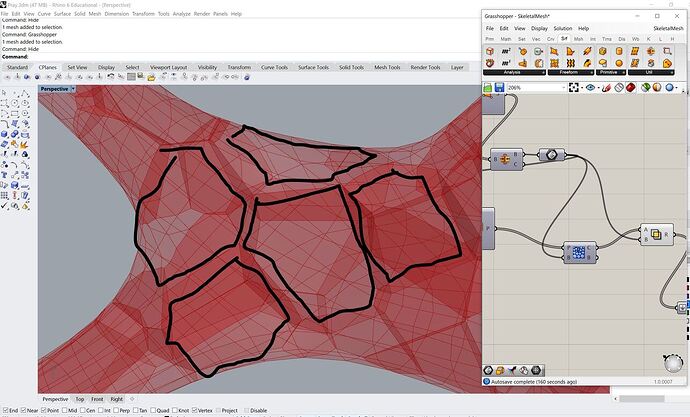 Scaling Surface composed of Multiple Faces - Voronoi Skeletal Mesh - Grasshopper - McNeel Forum