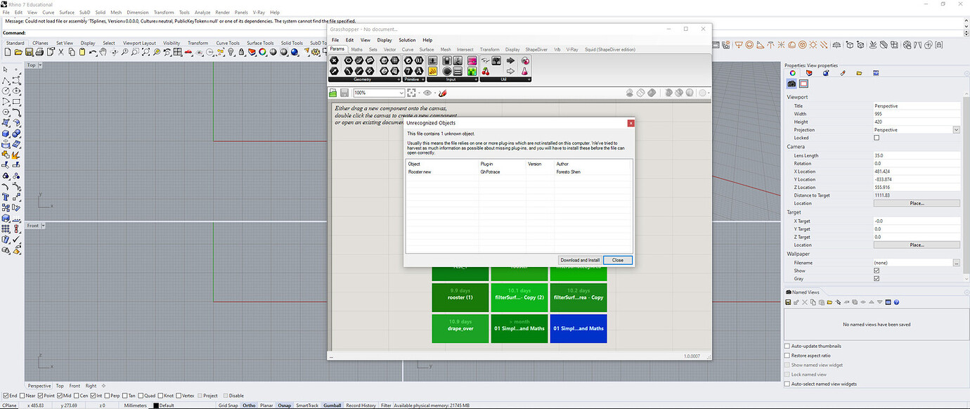 Grasshopper Loading Errors - Grasshopper - McNeel Forum