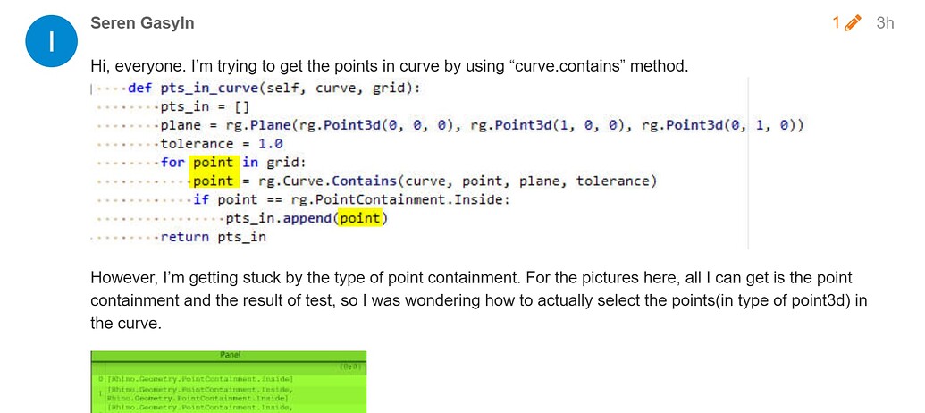 How to get points(type of point3d) by curve.contains method ...