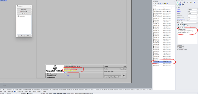 Layout name as User Attribute Text in Title Block - Rhino for Windows ... Layout name as User Attribute Text in Title Block - Rhino for Windows ...