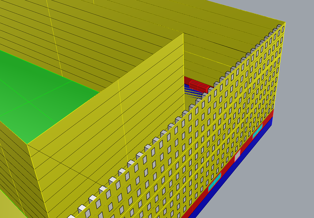 Why does my Boolean difference merge my extrusions with the wall? - Rhino for Windows - McNeel Forum