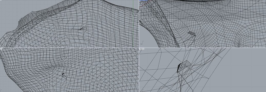 Strange mesh packet after quad remesh - Rhino for Windows - McNeel Forum
