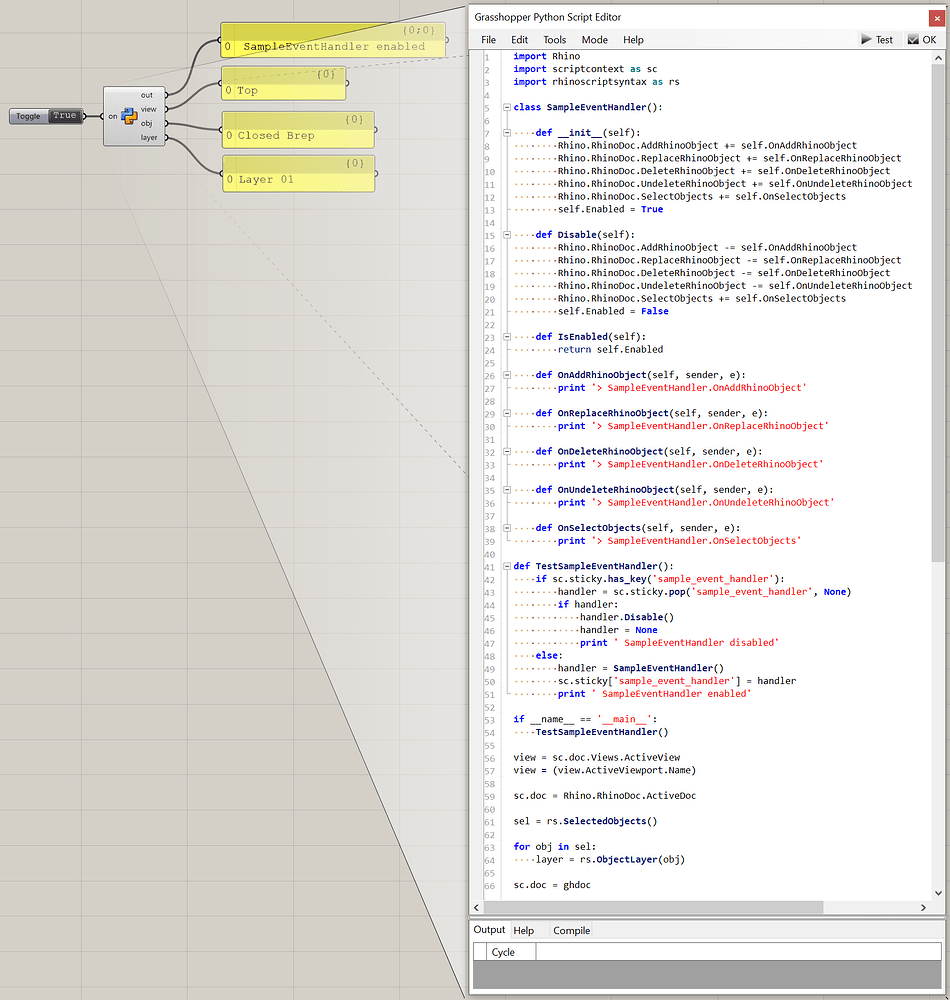 Event Handler Python Script to detect modifications to objects in layer - Grasshopper - McNeel Forum