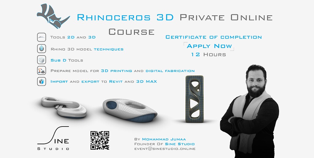 Rhino 3D Private Online Course - Rhino Teachers - McNeel Forum