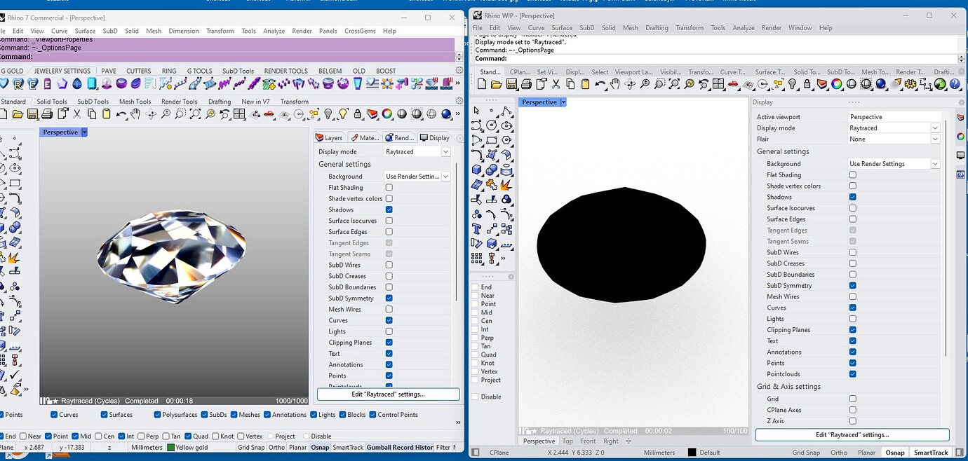 Wip vs rhino 7 render - Rendering - McNeel Forum