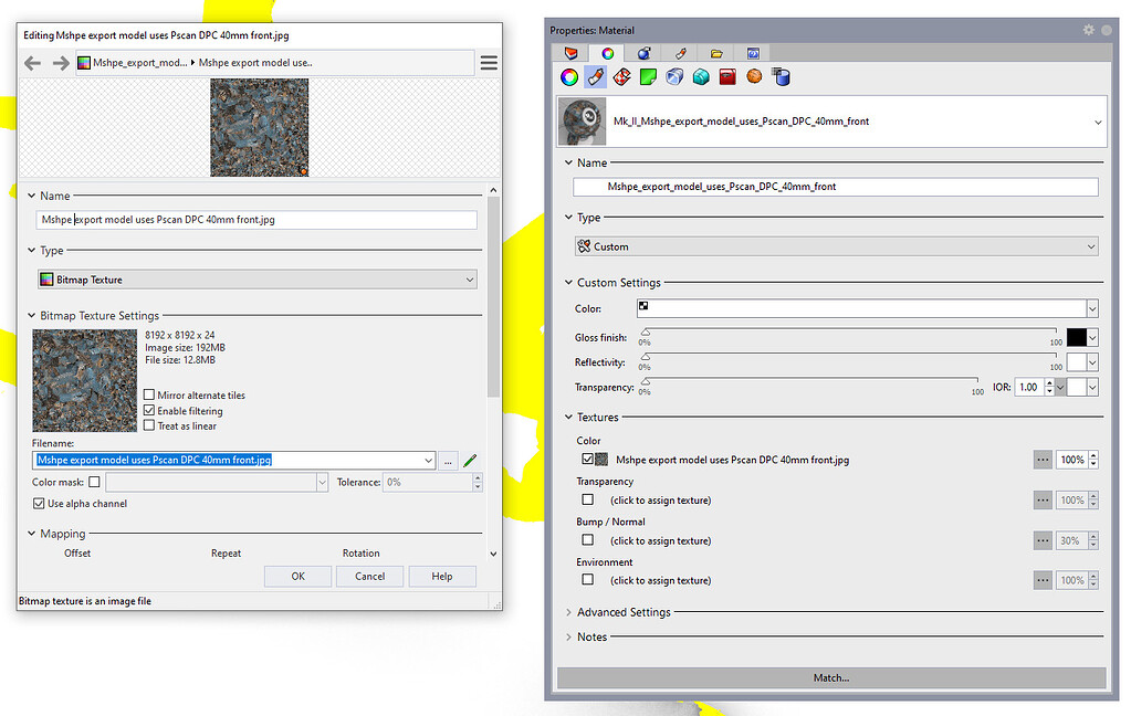 Applying texture jpg to imported mesh V7 method is this ok? - Rendering - McNeel Forum