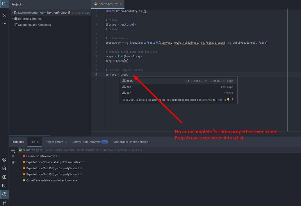 Problems with PyCharm as an External Code Editor - Scripting - McNeel Forum