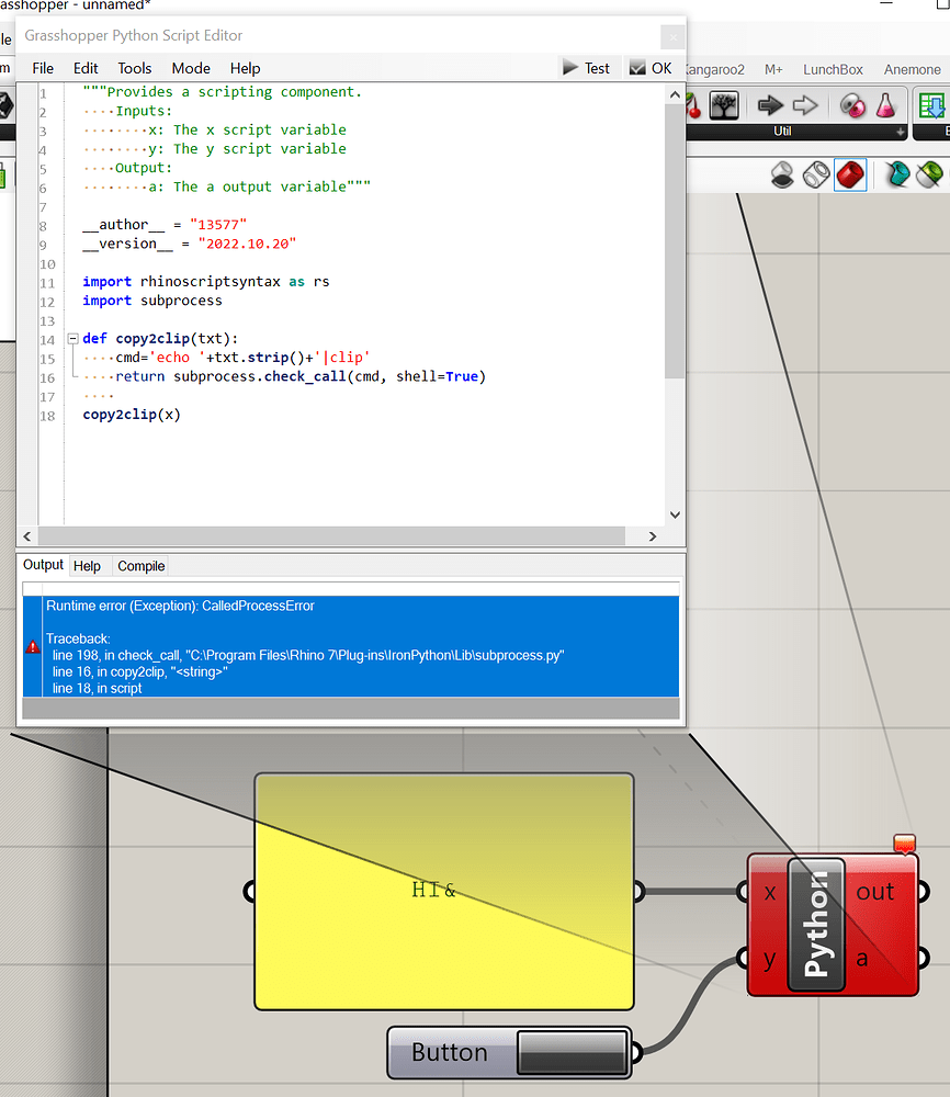 "copy text to clipboard" component? - Grasshopper - McNeel Forum