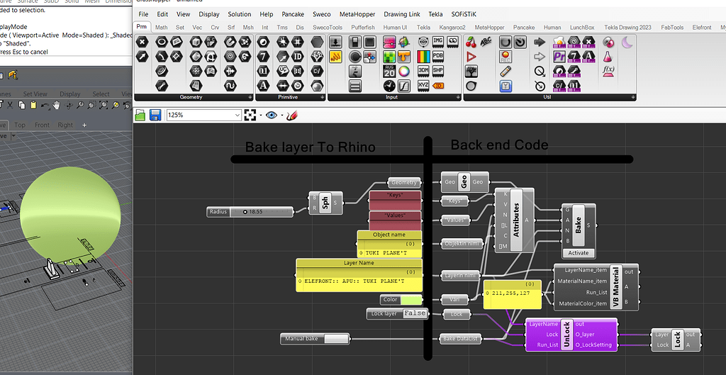 Bake objects to locked layers- VB / ELEFRONT - Grasshopper - McNeel Forum