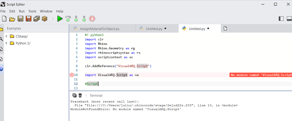 Accessing the VA API from new script editor in Rhino 8 - VisualARQ ...