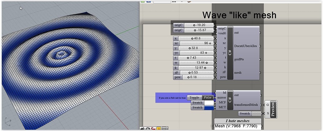 Wave equation 3D graph - Grasshopper - McNeel Forum