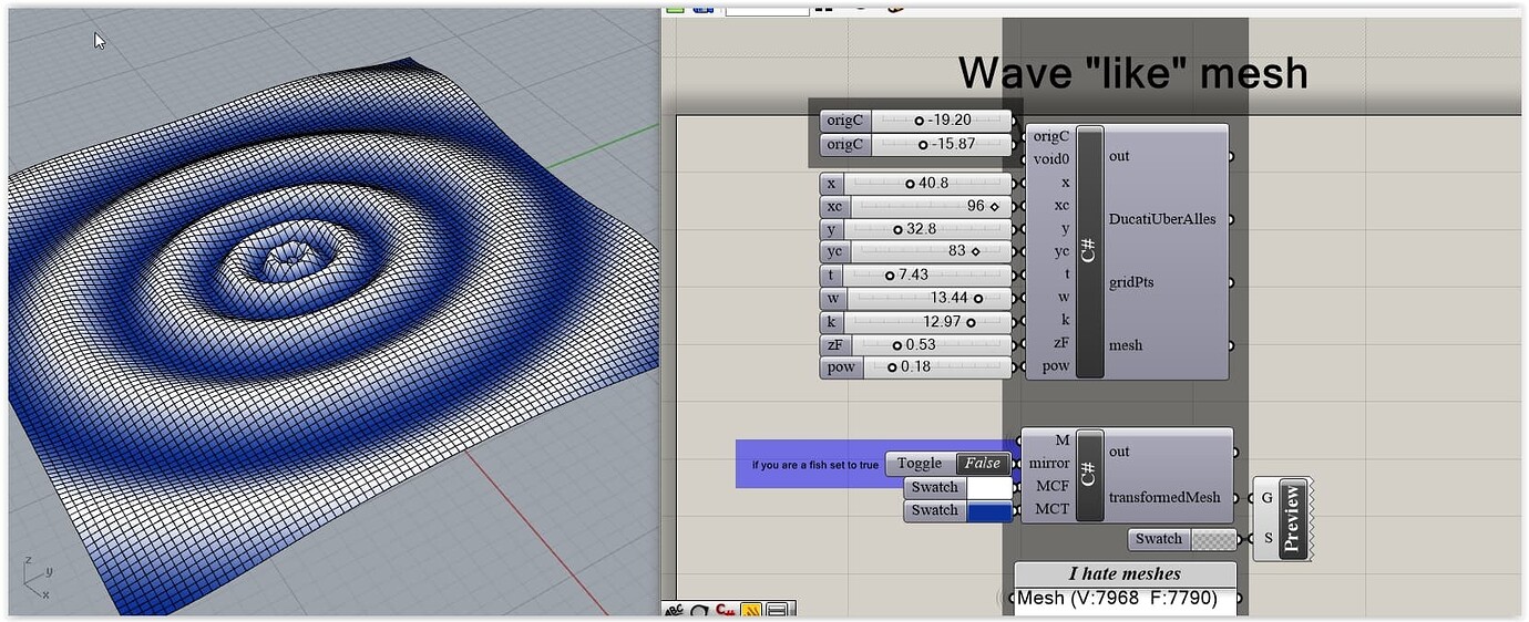 Wave equation 3D graph - Grasshopper - McNeel Forum
