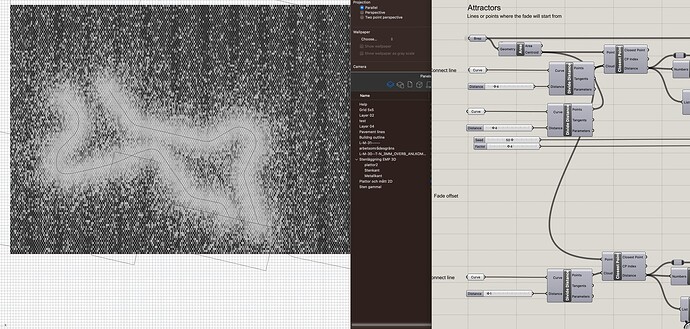 Multiple attraction gradients for plaza pavement - Grasshopper - McNeel ...