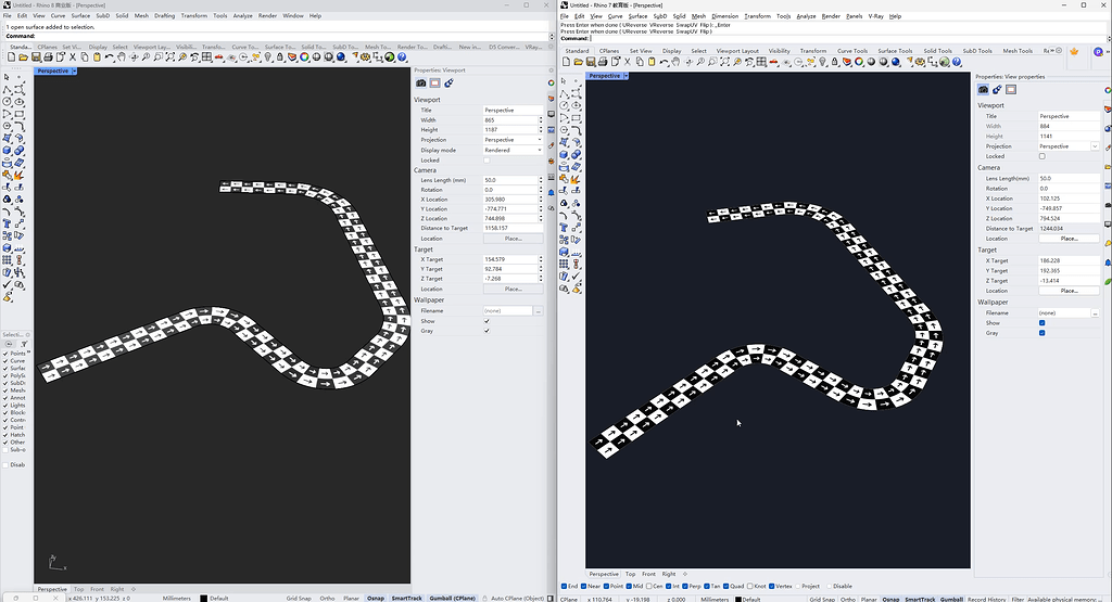 Differences In Texture Mapping Results After Using Swapuv In 7 And 8 Rendering Mcneel Forum