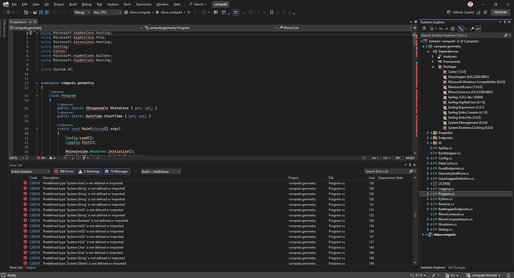 Rhino.compute Solution Errors - compute.rhino3d - McNeel Forum