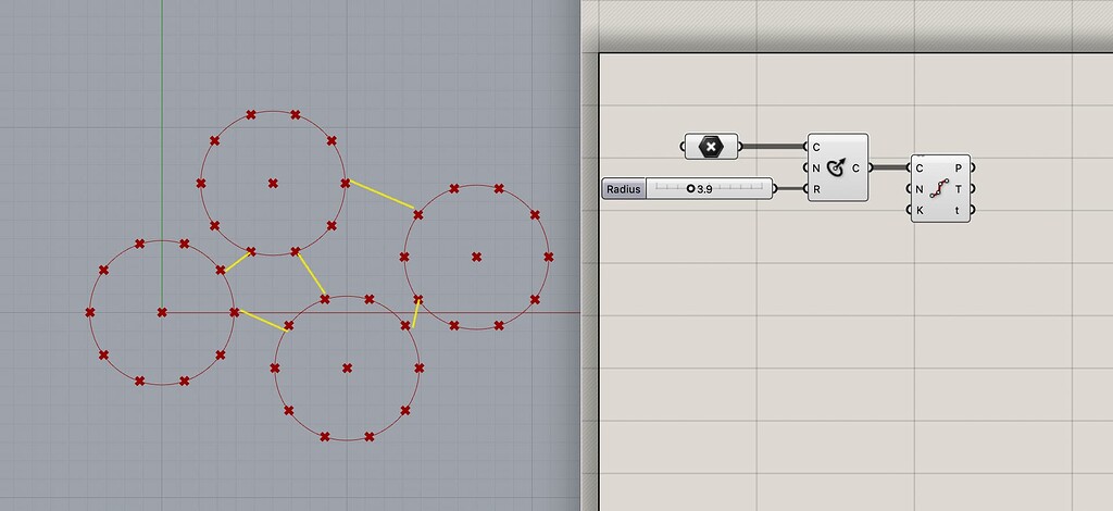 Grasshopper Connect Closest Points On Circles With A Line Grasshopper Mcneel Forum