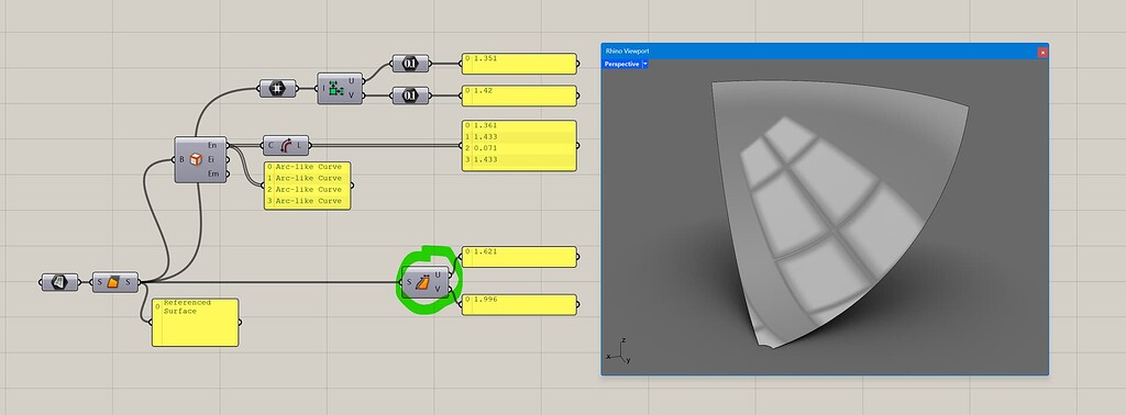 Surface Dimensions (Dim) Component: output values question - Grasshopper - McNeel Forum