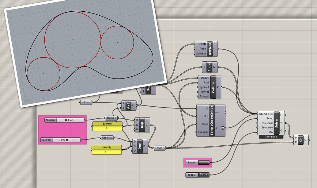 Looking for someone to write a 2D Bin packing script for GH Circles ...