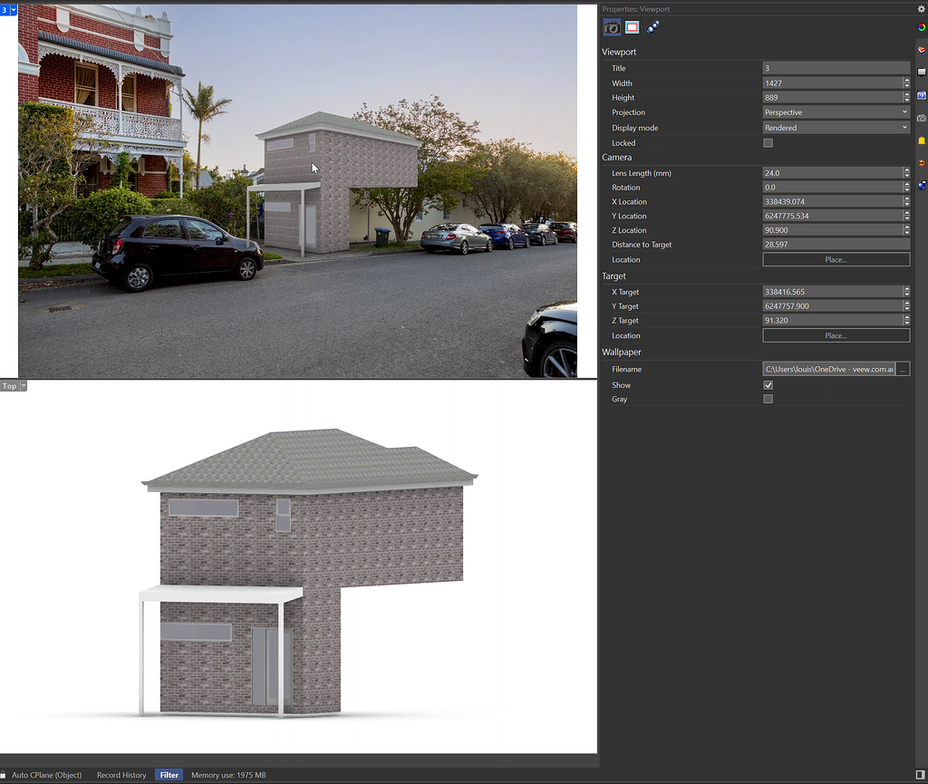Distorted materials when viewed from saved viewport - Rendering - McNeel Forum