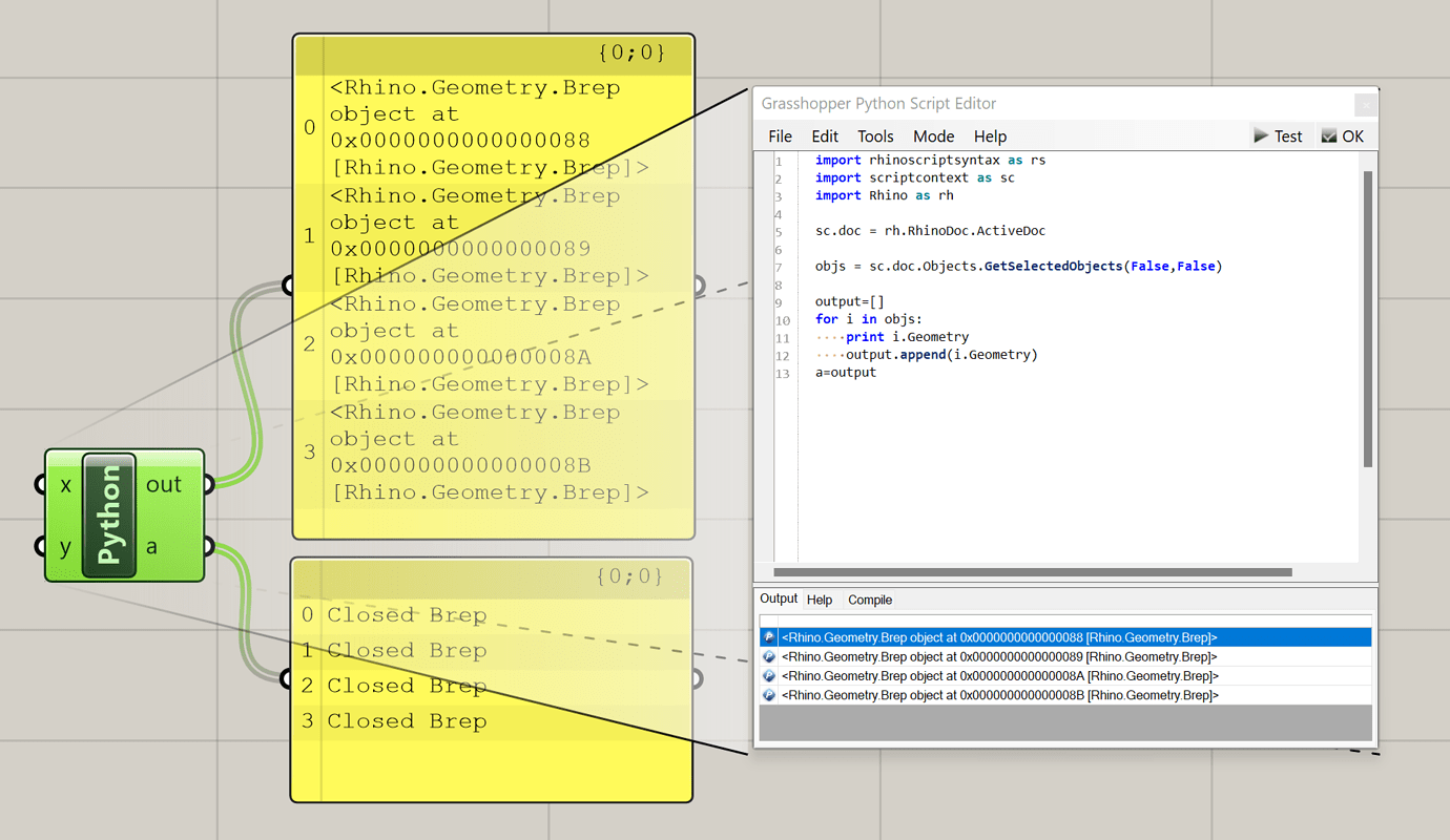 Iterate through selected objects using ghpython - Scripting - McNeel Forum