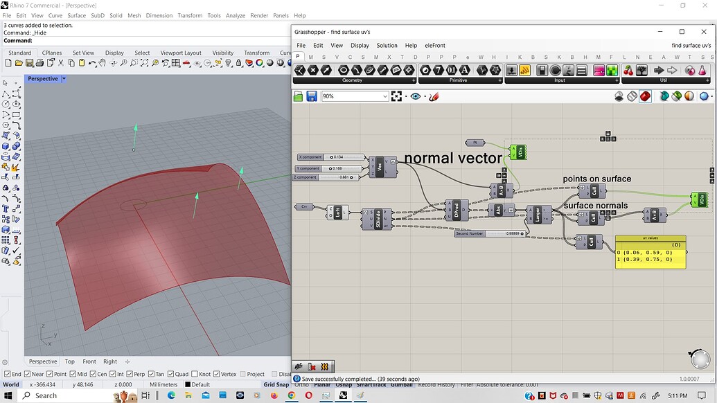 Evaluate Surface Reverse - Grasshopper - McNeel Forum Evaluate Surface Reverse - Grasshopper - McNeel Forum