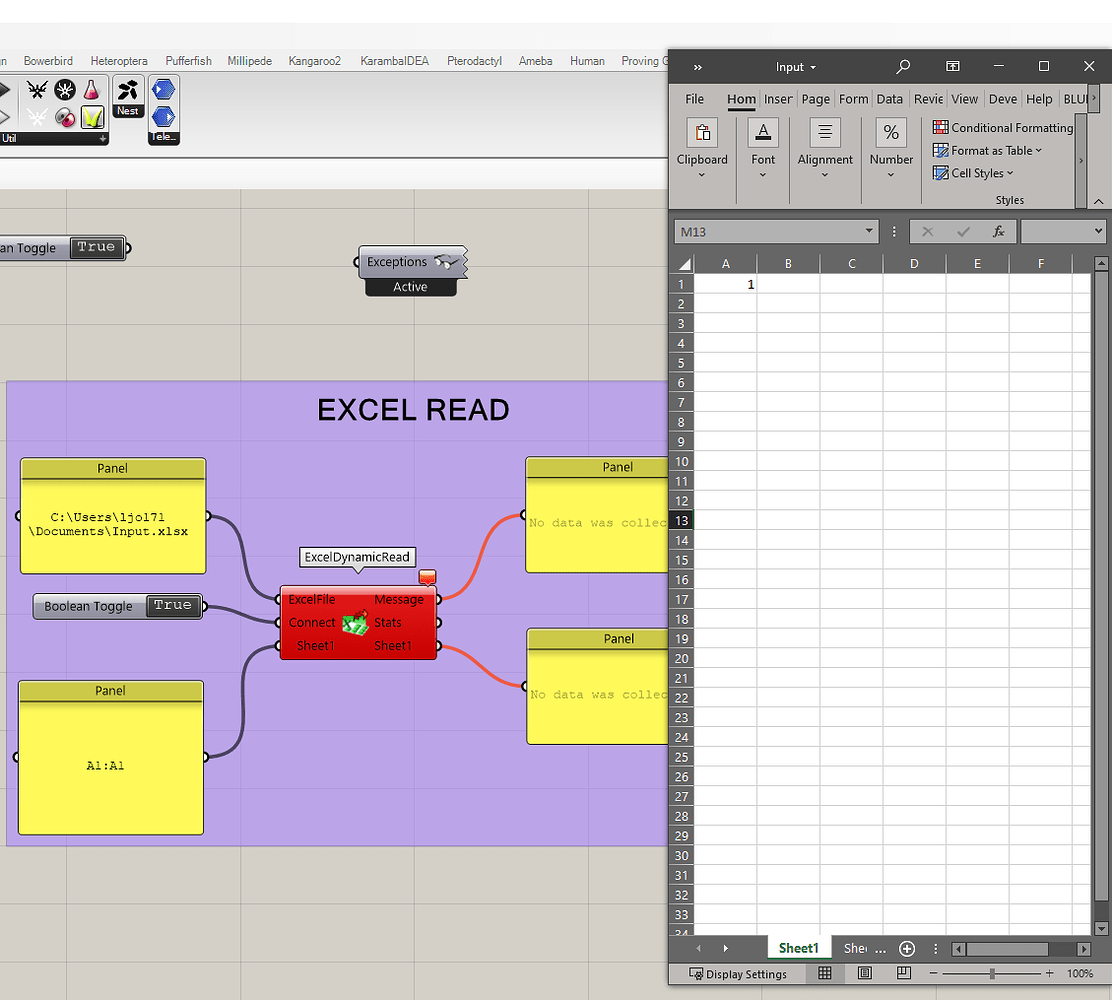 Why Excel dynamic read show error? - Grasshopper - McNeel Forum