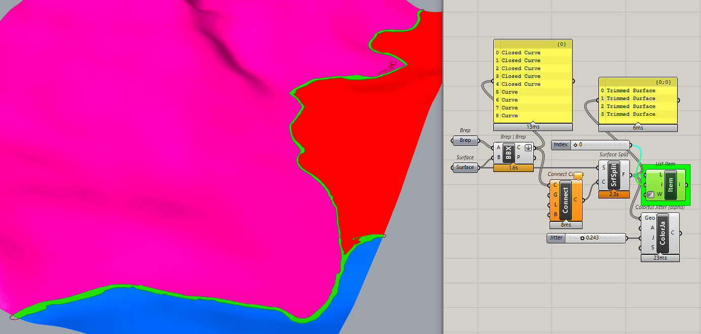 Surface intersection between brep and surface - Grasshopper - McNeel Forum
