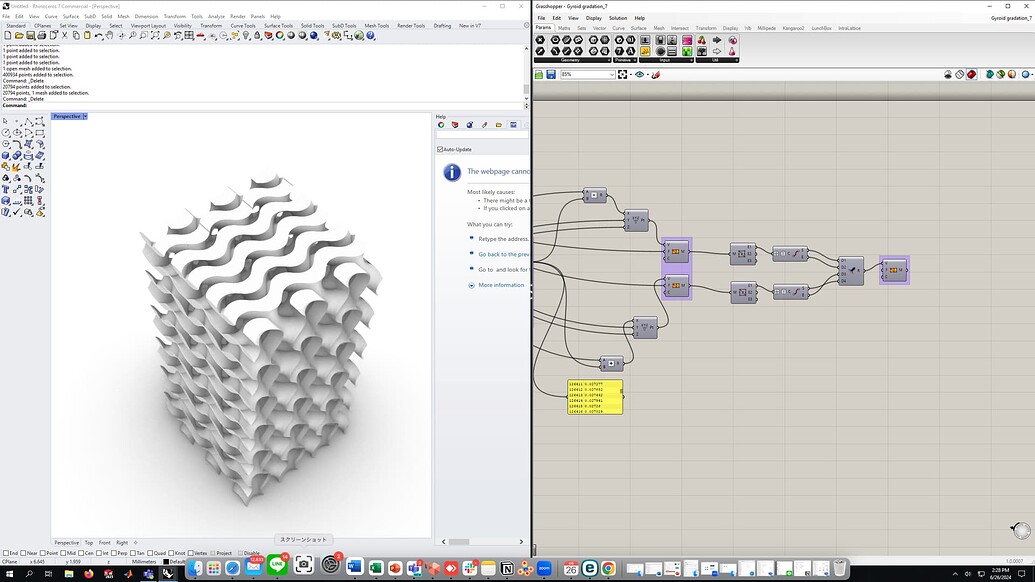Create a mesh between two gyroid meshes - Grasshopper - McNeel Forum