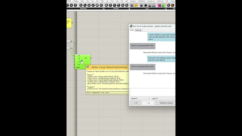 AI assistant for writing/modifying scripts in Grasshopper (Kea plug-in) - Grasshopper - McNeel Forum