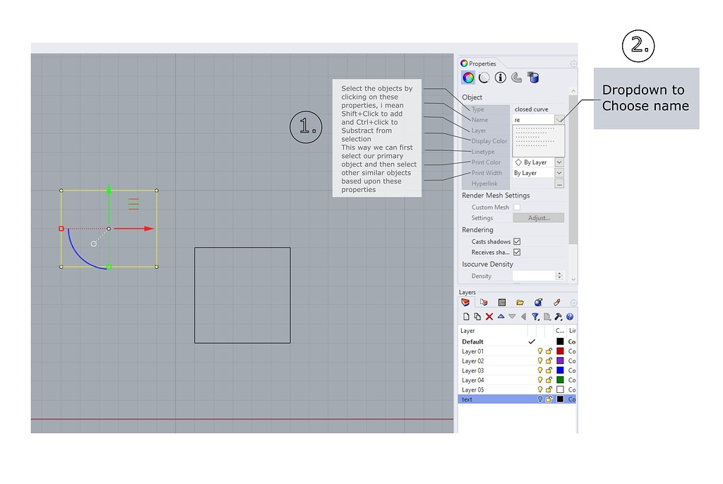 Improving Quick selection in rhino from properties panel - Rhino - McNeel Forum