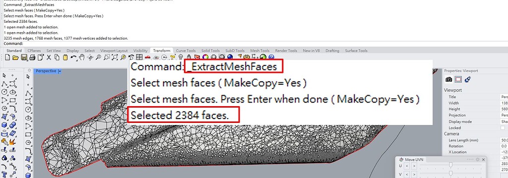 Bug? Extract mesh face - Rhino for Windows - McNeel Forum