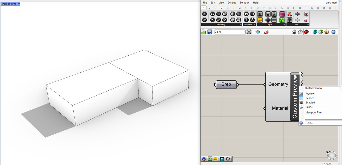 "Custom Preview" does not display grasshopper objects in Render view - Grasshopper - McNeel Forum