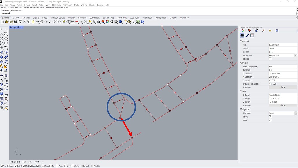 Prevent two lines from connecting to one point - Grasshopper - McNeel Forum