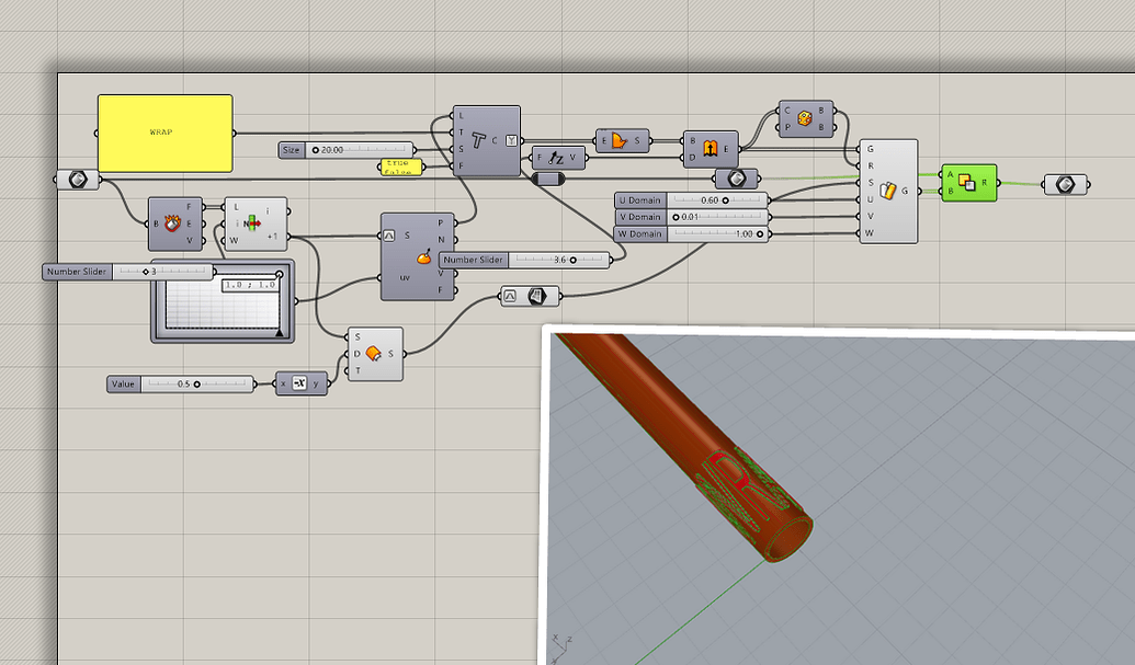 Locate Text, Boolean WRAP, cutting objects on surface Grasshopper ...