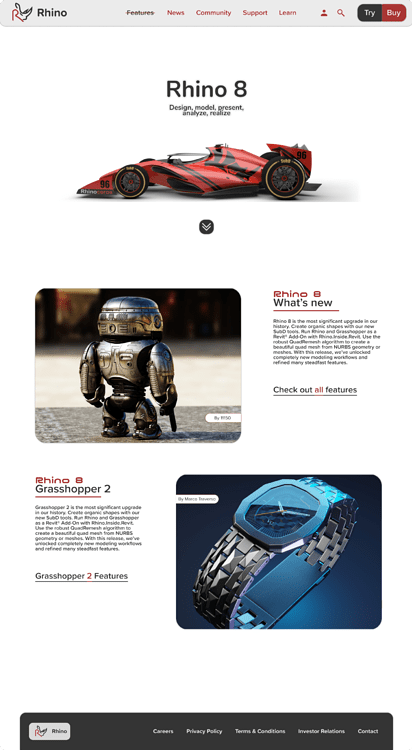 Unofficial Rhino 8 Website Redesign Attempt - Serengeti (Rhino WIP) - McNeel Forum